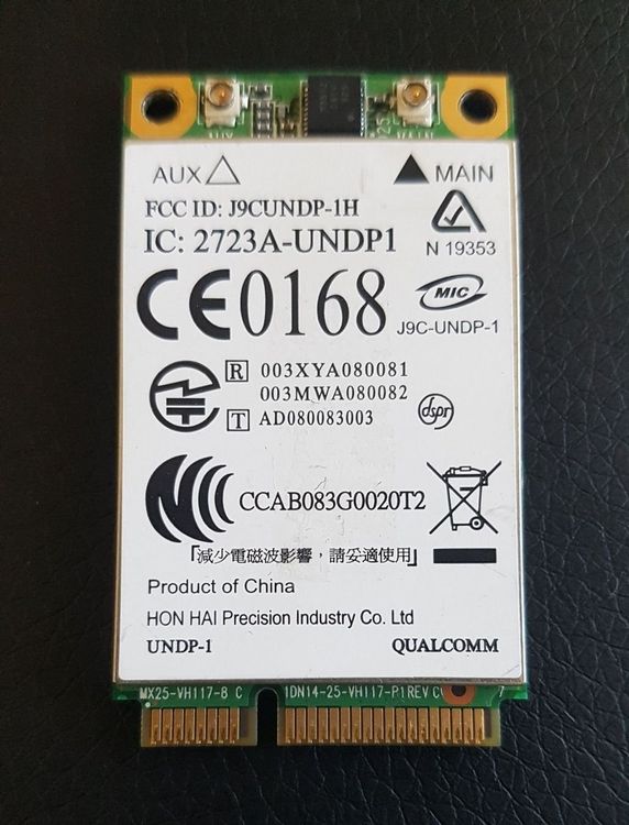 Qualcomm 2723A-UNDP1 GOBI PCI-E 3G GSM Mobile Broadband Card (Gebraucht ...