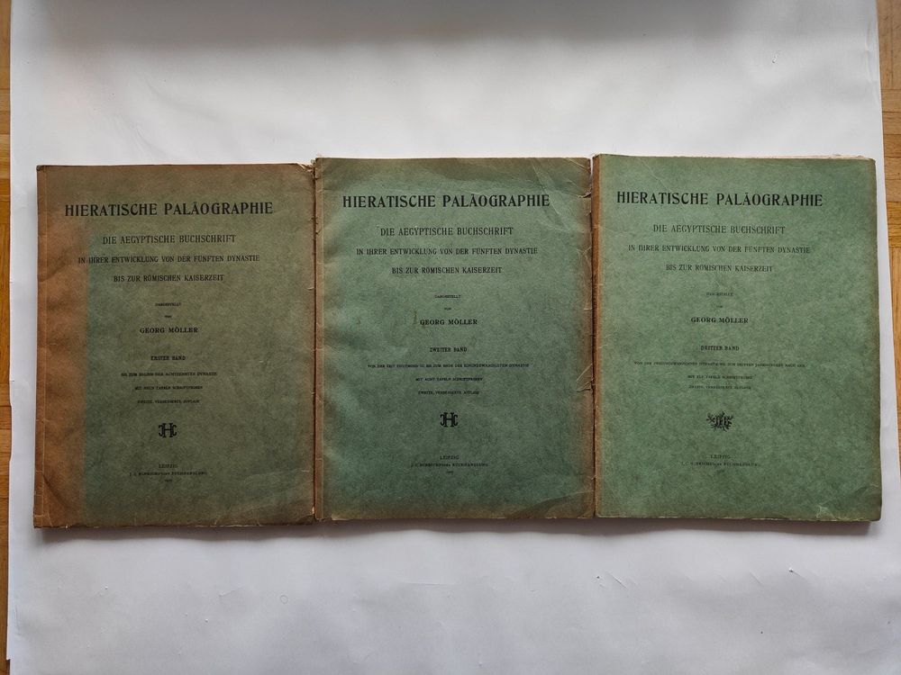 Hieratische Paläographie, Georg Möller, 3 Bände, 1927-35 (Gebraucht) in ...