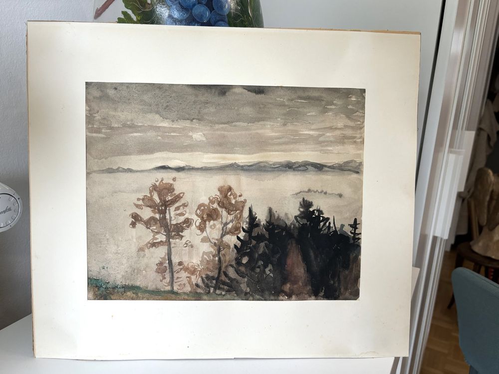 Magische Nacht in der Natur Aquarelle Bild Signiert Kündig (Gebraucht) in Zürich für CHF 10 ...