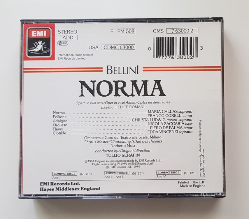 NORMA Bellini MARIA CALLAS Corelli Ludwig (3 CD's) | Kaufen auf Ricardo