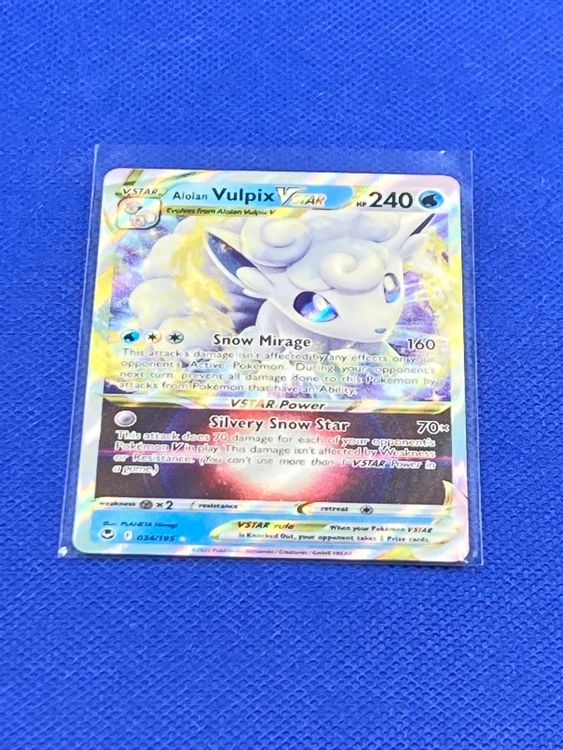 Pokemon Silver Tempest Alolan Vulpix V Star 034 / 195 EN (Neu (gemäss Beschreibung)) in Baar für ...