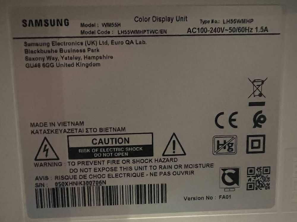 Samsung FLIP WM55 H Interaktives Display//Whiteboard Touch (Gebraucht ...