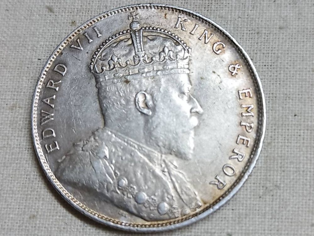 Edward VII King & Emperor/Straits Settlements 1 Dollar 1908 (Gebraucht) in Sorengo für CHF 66 ...