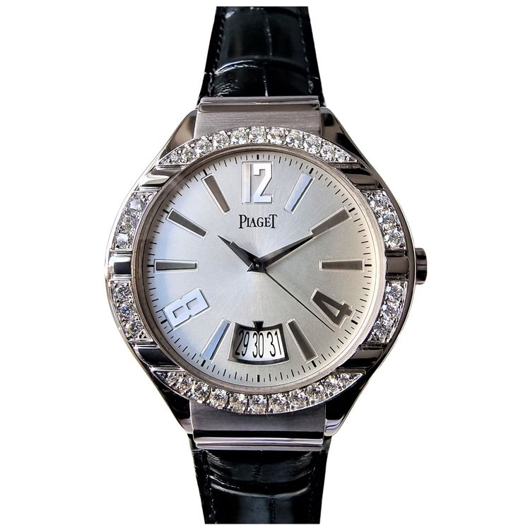 Piaget Polo Forty Five 18k 750 Weissgold mit 34 Diamanten (Gebraucht ...