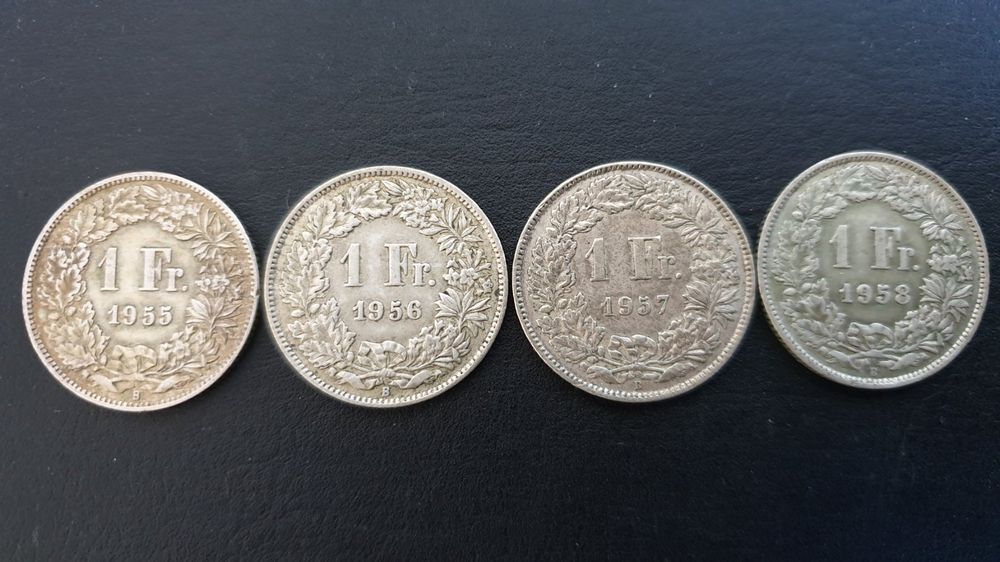 1 Franken Silber Jahrgang 1955, 1956, 1957 und 1958 | Kaufen auf Ricardo