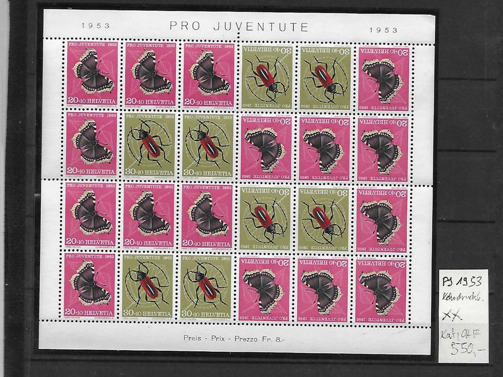 PJ 1953 Kehrdruchbogen ** Kat: CHF 550.- (Neu (gemäss Beschreibung)) in Basel für CHF 63 – mit ...