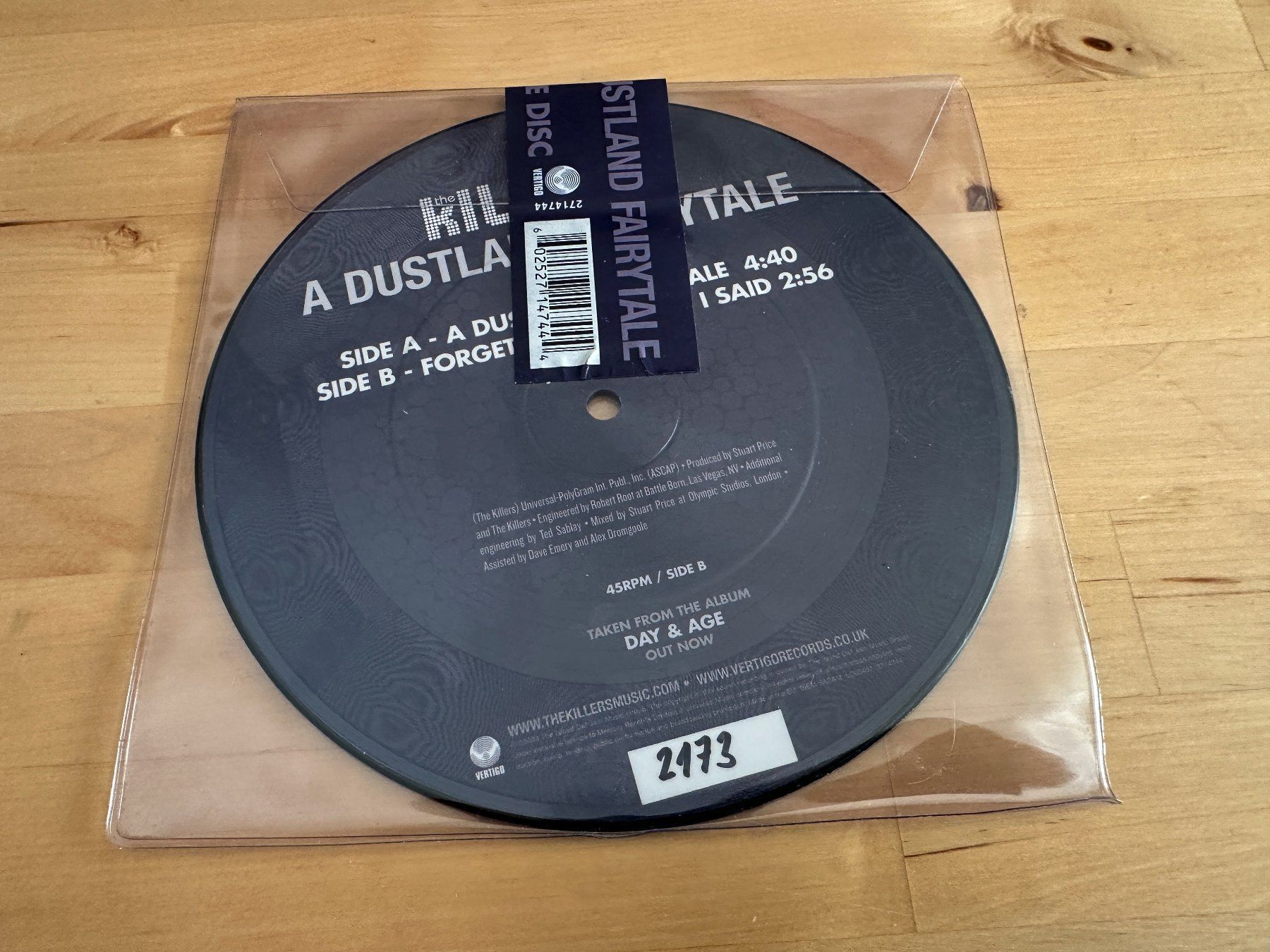 KILLERS rare A dustland fairytale Picture disc numberd neu!! (Gebraucht ...