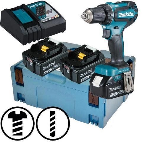 Makita 18V Akkuschrauber DDF485RTJ3 mit 3 Akkus 18V/5Ah (Neu und originalverpackt) in Koppigen ...