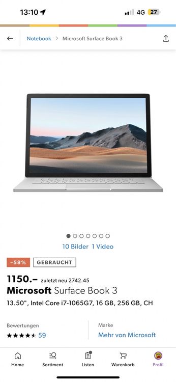 Microsoft Surface Book 3 | Kaufen auf Ricardo