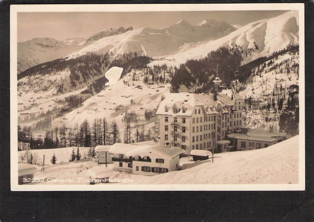 #Davos Kurhaus Clavadel , Kurhaus Sertig Stempel , gel. 1930 (Gebraucht ...