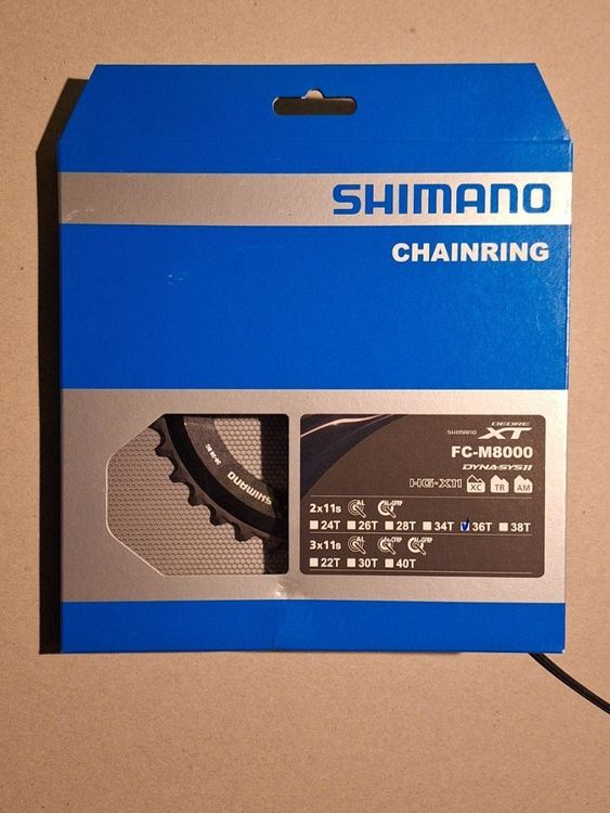 Shimano XT Kettenblatt 2x11 - 36 Zähne | Kaufen auf Ricardo