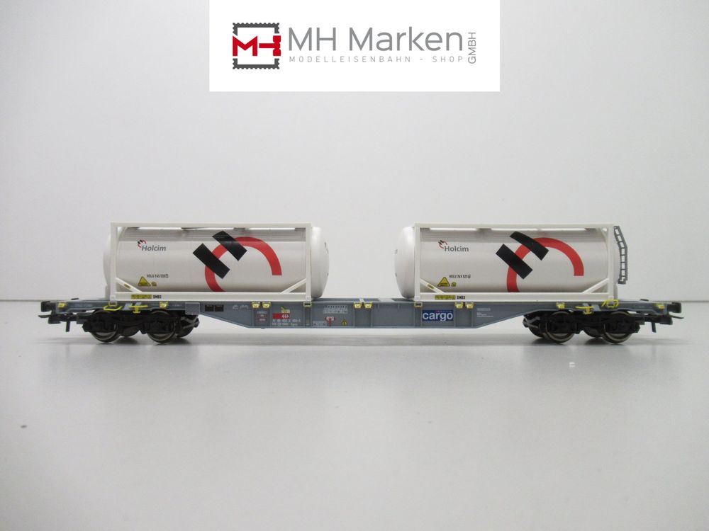 Roco 76943 Flachwagen Sgnss mit Ladung "Holcim" SBB DC GS H0 (Gebraucht ...