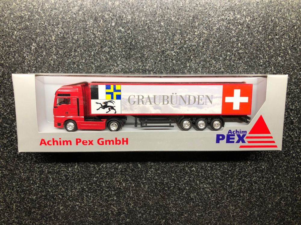 Achim PEX MAN Lastwagen 1:87 Metallgehäuse, Kt. Graubünden (Neu (gemäss ...
