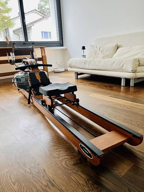 Fluid Rower Viking 3 AR Wasser Holz Rudergerät Dual Rail (Gebraucht) in ...