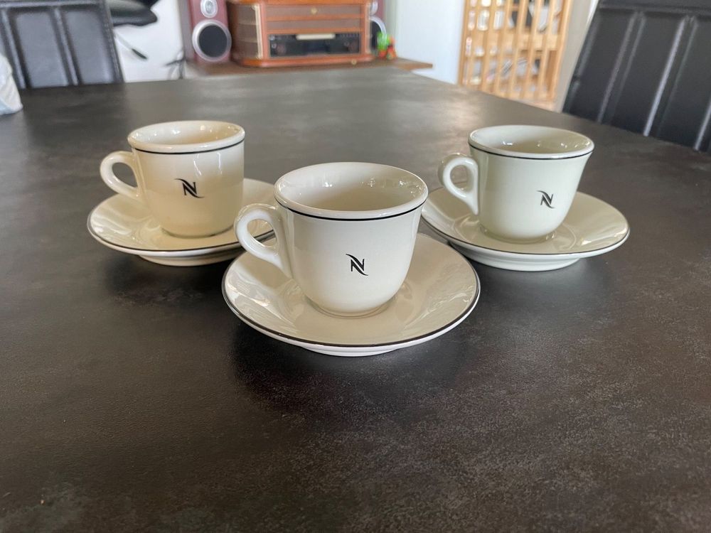 3 Tasses et Soucoupes Espresso Nespresso (D'occasion) à Vallamand pour ...