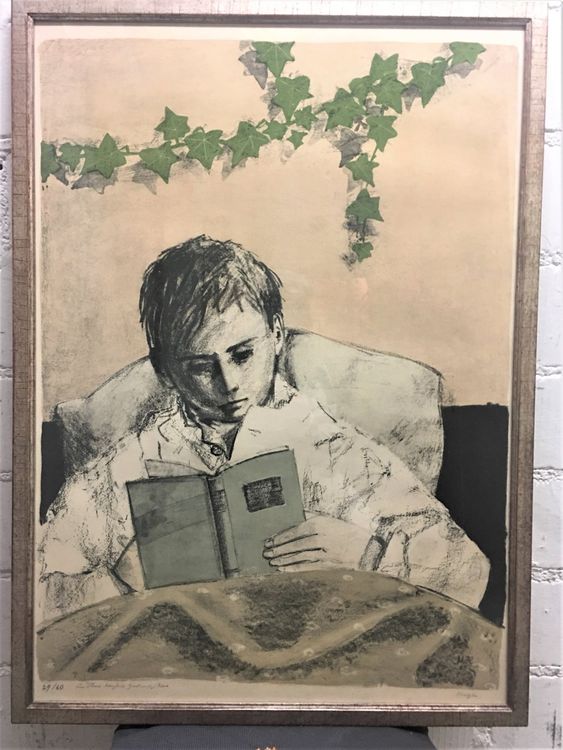 Faszinierte Knaben Portret Farb Litho von Max Hunziker (Gebraucht) in ...