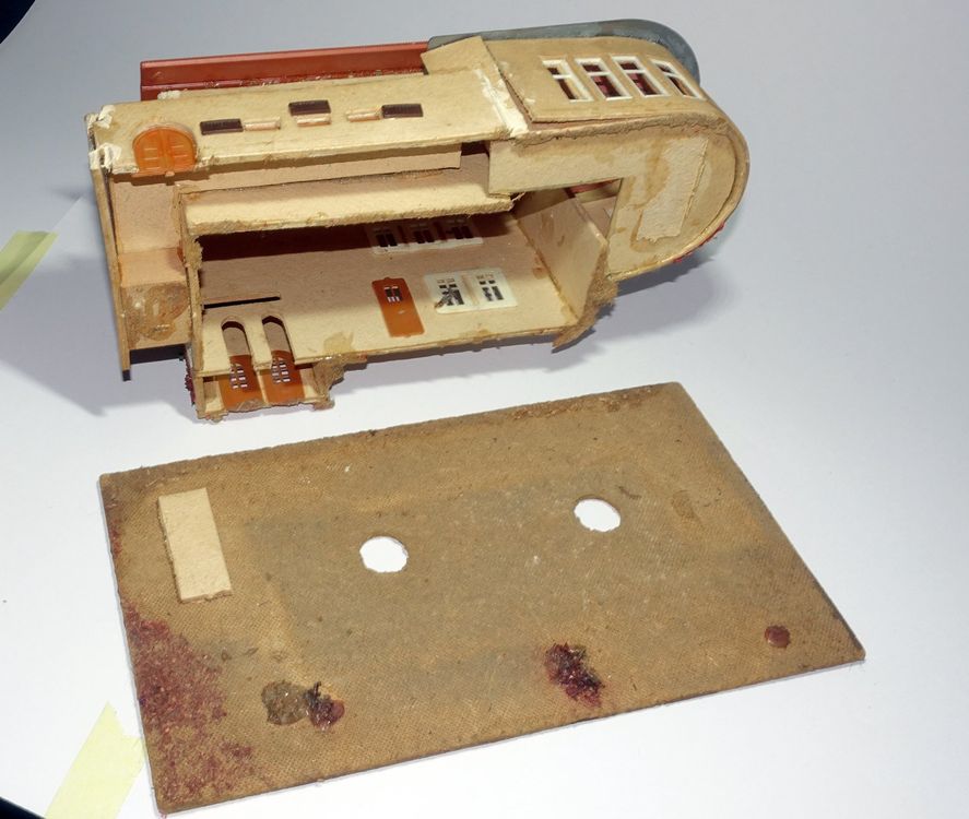 50er Jahre Restaurant Hotel H0 1:87 aus Pappe auf Holz | Kaufen auf Ricardo