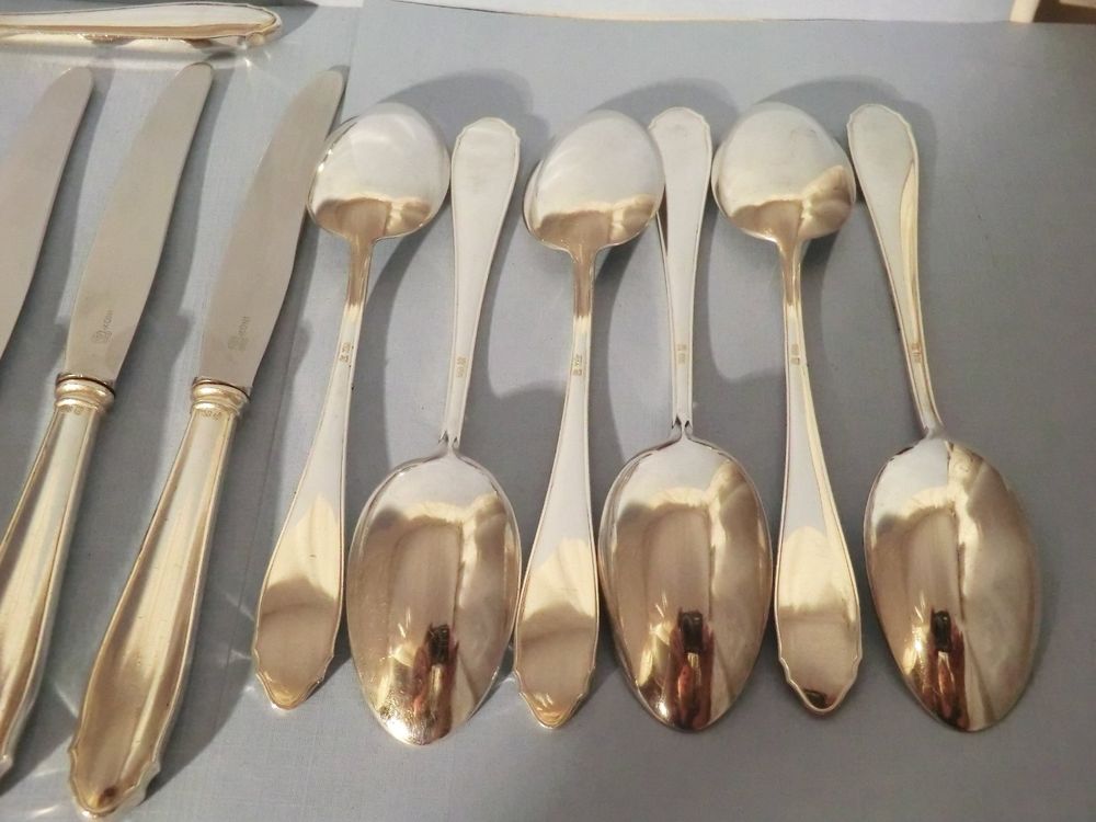 Jezler La Reine Dessert Besteck, 800 Silber, 19 Teile | Kaufen auf Ricardo