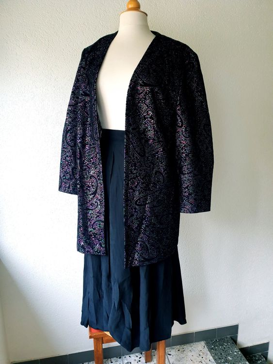 SET ROCK +JÄCKLI JACKE GLITZER SCHWARZ 42 LÄSSIG SCHMUCKSTÜC (Gebraucht ...