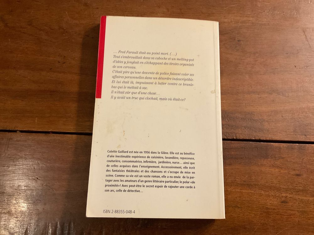 La morte du lac de Pérolles - Roman policier passionant! (D'occasion) à ...