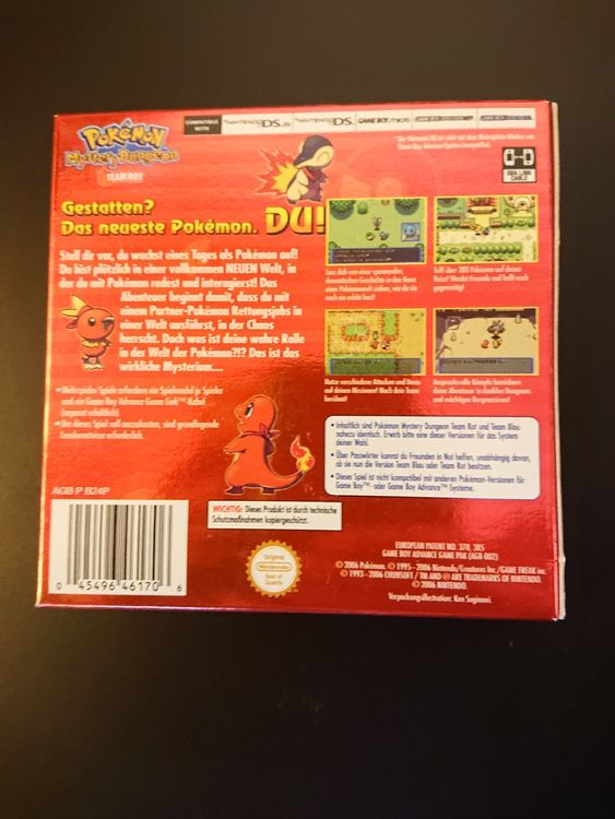 Gameboy Advance GBA - Pokemon Mystery Dungeon Team Rot - CIB (Gebraucht ...