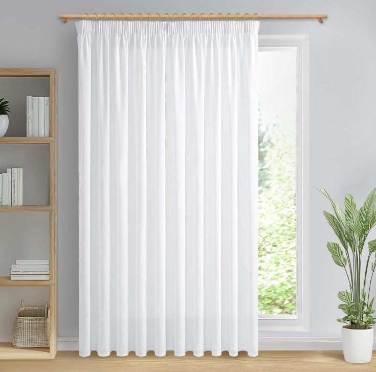 Vorhang weiss blickdicht extrabreit BxH 300x240cm (Neu und ...