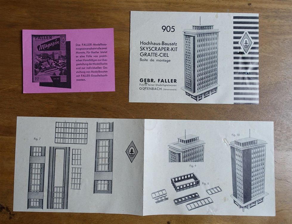 Anleitung Bausatz Hochhaus Faller 905 H0 (Gebraucht) in Wiebelskirchen ...