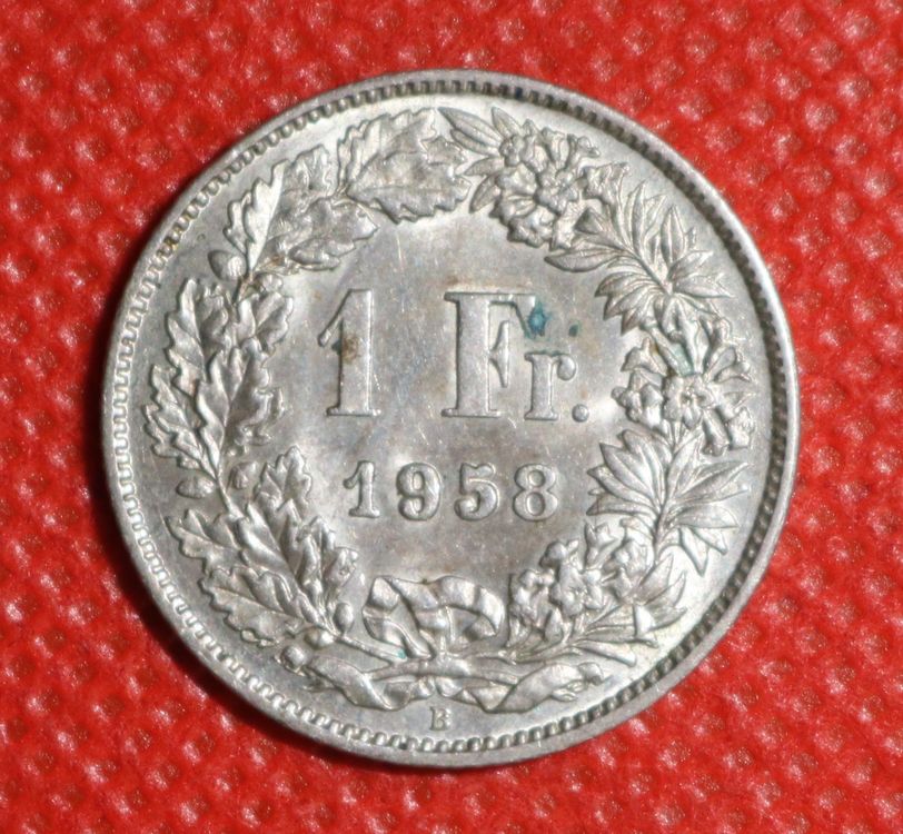 1 Franken Silbermünze 1958 (A092) | Kaufen auf Ricardo