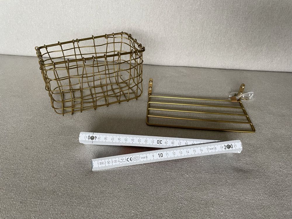 Petite panier et étagère en laiton fog linen work (Neuf (Voir ...
