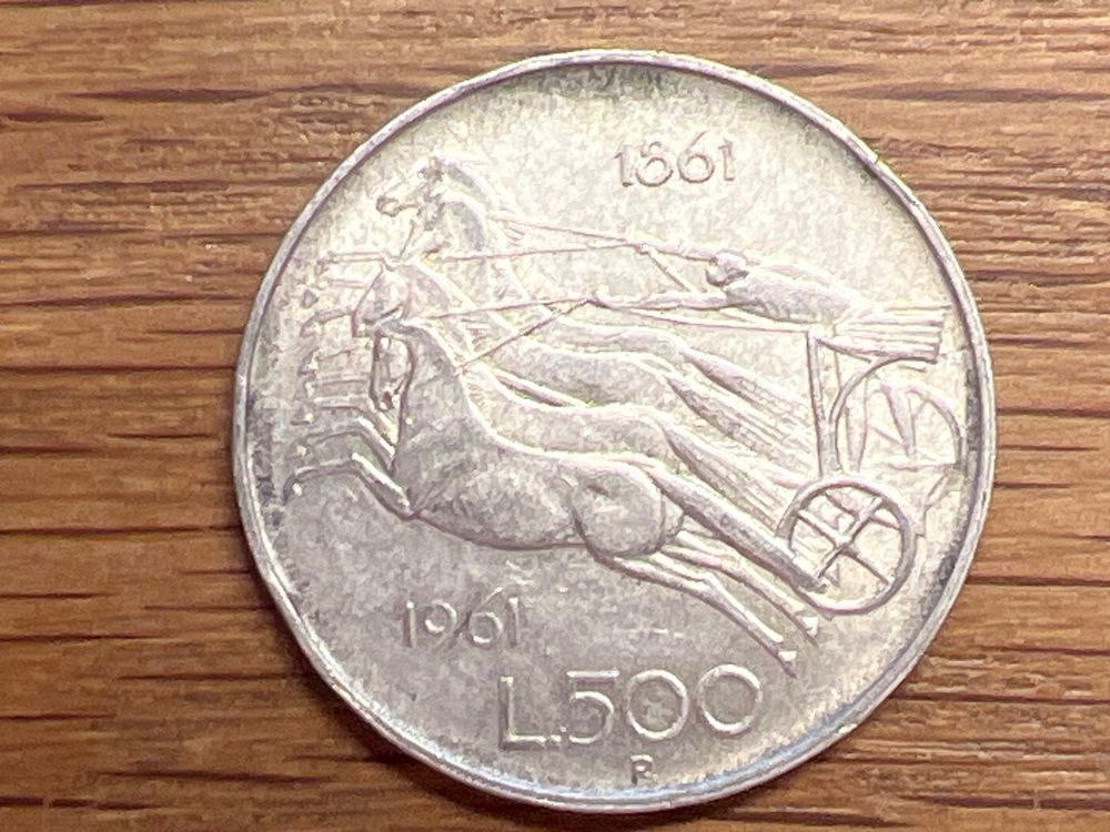 Münze Italien Silber Lire 500 1861-1961 P (Gebraucht) in Affoltern am Albis für CHF 5 – mit ...