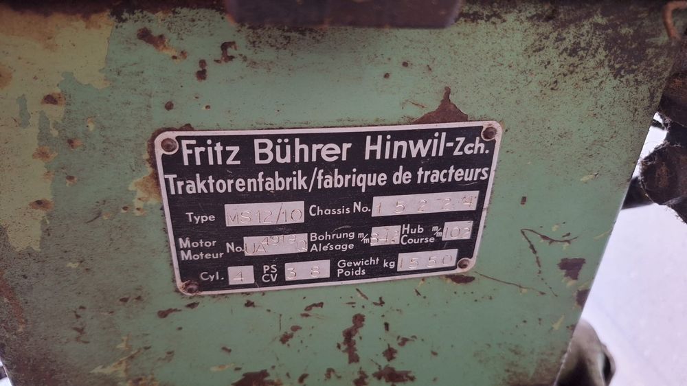 Bührer MS 12 – Klassiker der Schweizer Landtechnik (Gebraucht) in ...