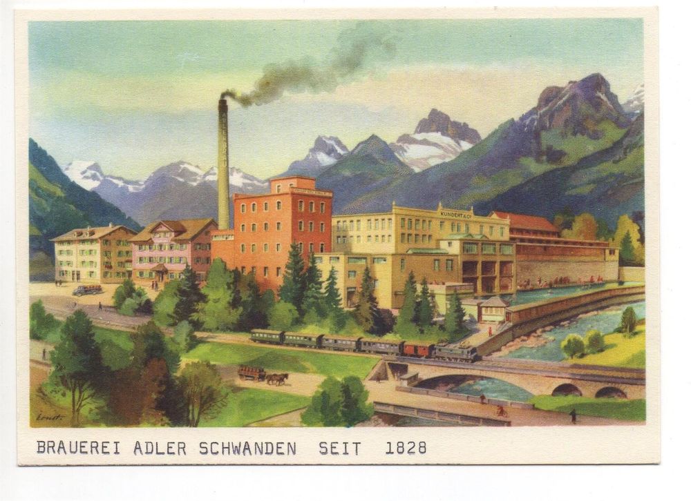 LITHO Brauerei Adler SCHWANDEN mit Bahn (Gebraucht) in Jona für CHF 42.9 – mit Lieferung auf ...
