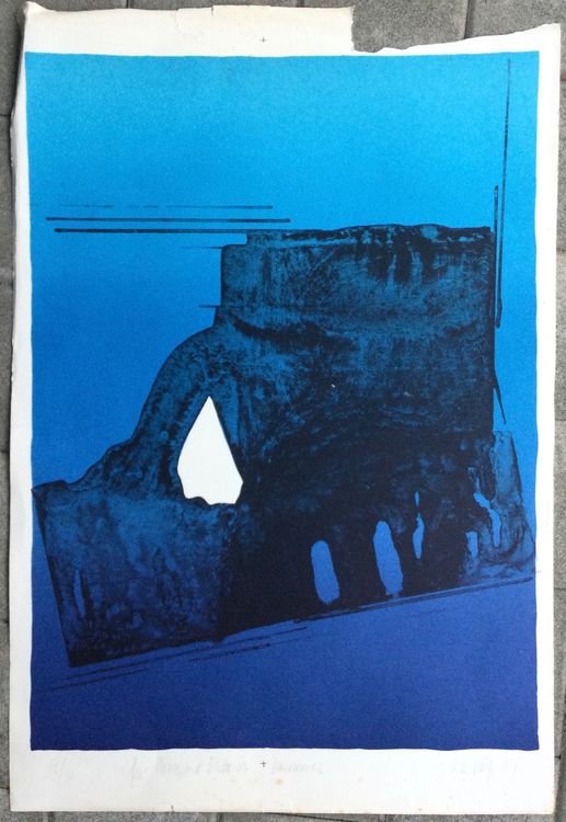 Grosse Interessante Lithographie Unleserlich Signiert Nummer | Kaufen auf Ricardo