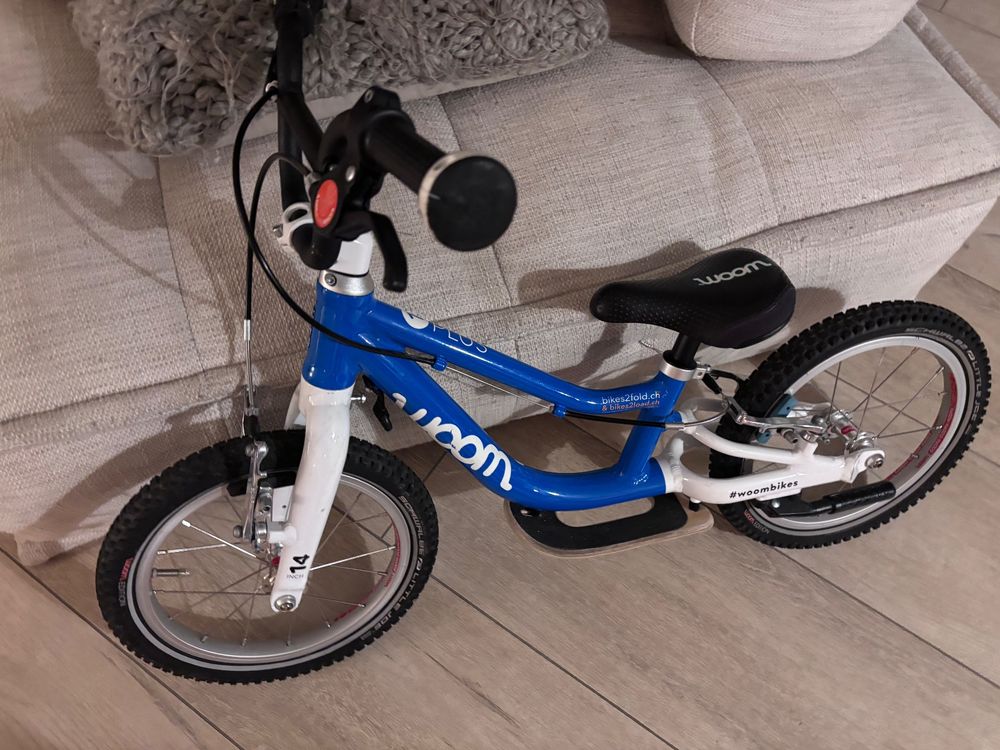Vélo Woom 2 Bleu, 14 pouces, idéal pour apprendre! (D'occasion) à versoix pour CHF 250 – retrait ...
