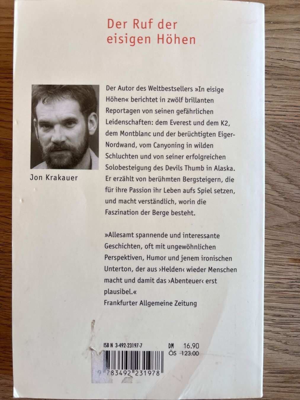 Jon Krakauer - Auf den Gipfeln der Welt - Piper ab Fr. 3.90! (Gebraucht) in Riken AG für CHF 3.9 ...