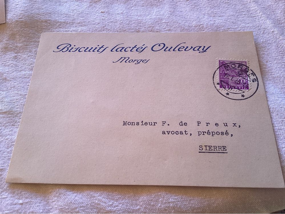 MORGES BISCUITS OULEVAY 1935 (Gebraucht) in Luc (Ayent) für CHF 12 ...