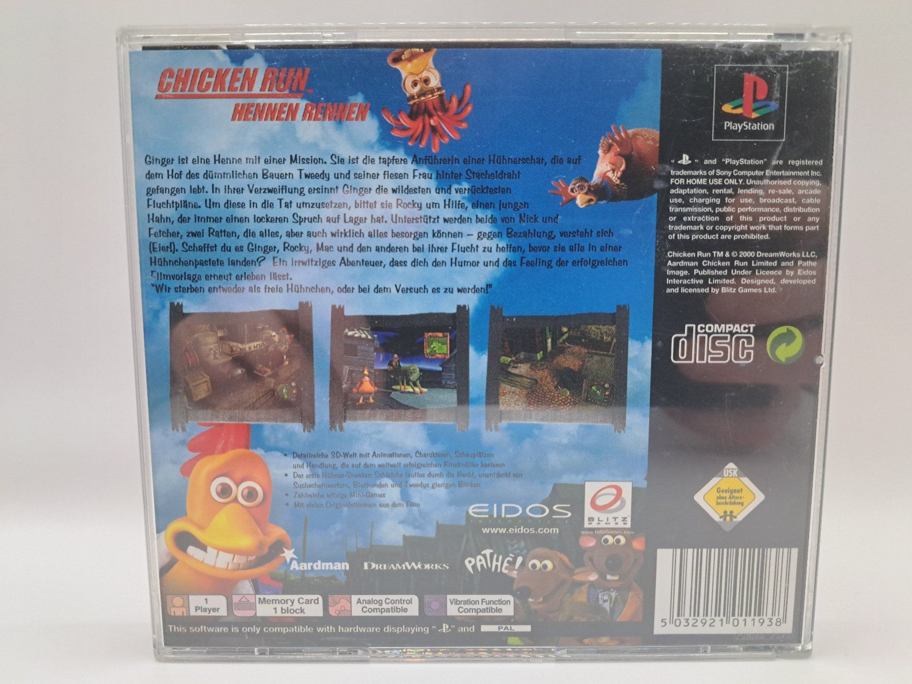 Chicken Run Hennen Rennen Multi4 OVP/CIB (Playstation 1/PS1) (Gebraucht ...