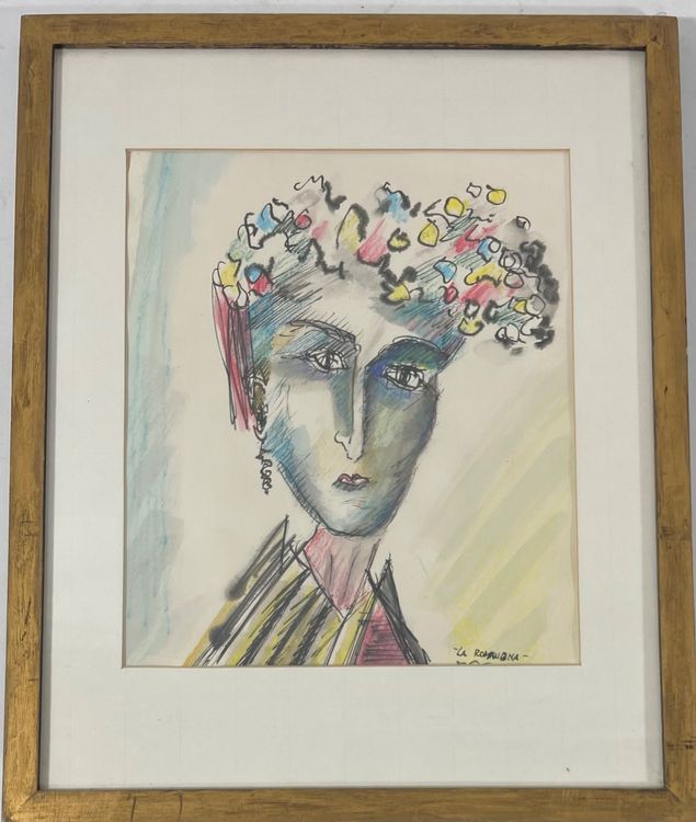 Interessante Mischtechnik einer Dame unleserlich Signiert (Gebraucht) in Root für CHF 5 – mit ...