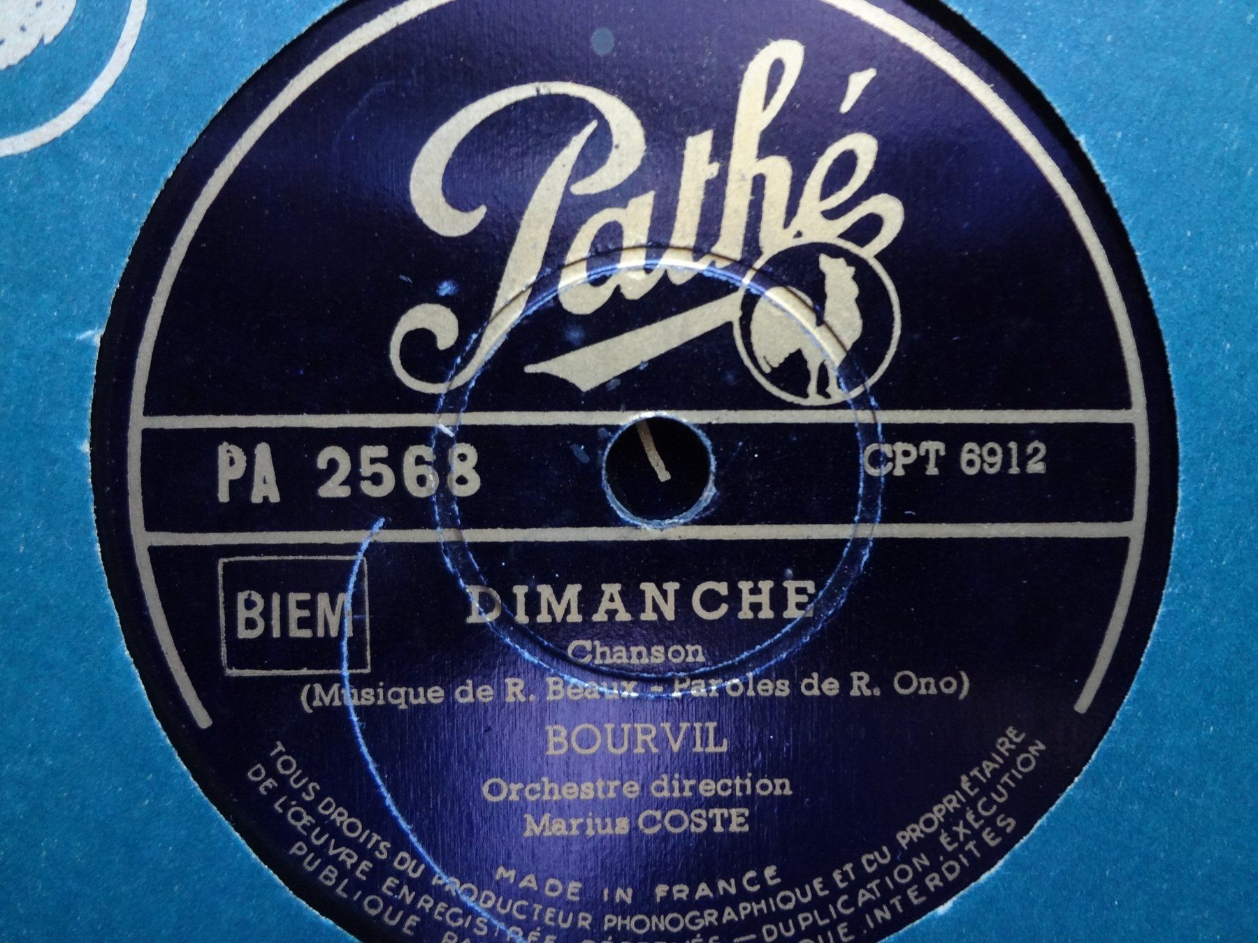 Bourvil lot de 7 Disques 78 tours Pathé (D'occasion) à Aigle pour CHF ...