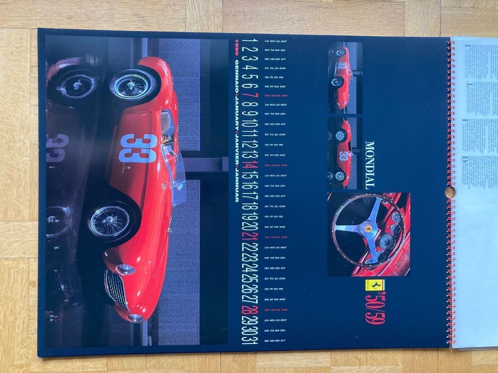 Calendrier Ferrari Kalender 1990 | Kaufen auf Ricardo