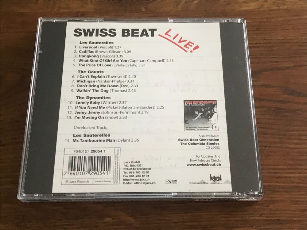 SWISS BEAT LIVE! - + Autogramm TONI VESCOLI/LES SAUTERELLES (D'occasion ...