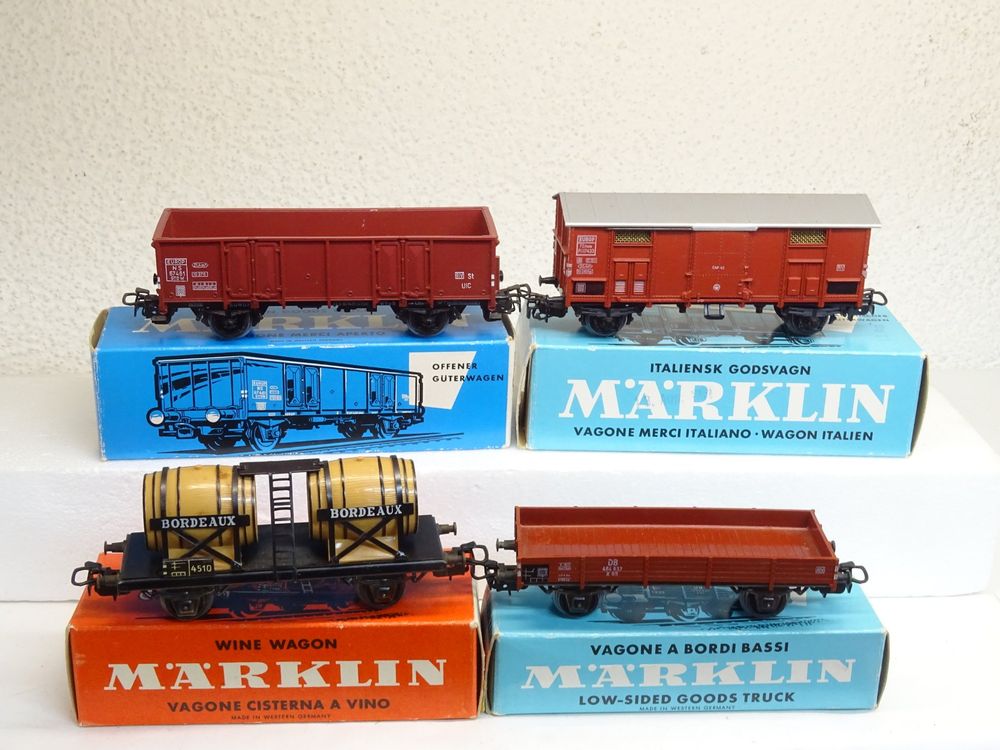 Märklin 4639+4550+4510+4503 Güterwagen, H0,WS/AC,OVP / 3 (Gebraucht) in ...