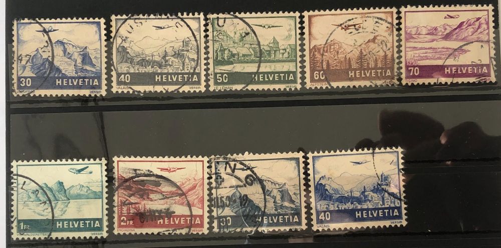 Landschaften und Flugzeuge BRIEFMARKEN STEMPELT (Gebraucht) in Aarau für CHF 1.5 – mit Lieferung ...