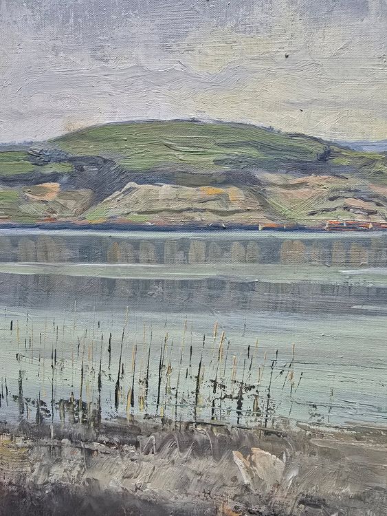 Gemälde Max Clément "Murtensee und Vully, von Muntelier aus" (Gebraucht ...