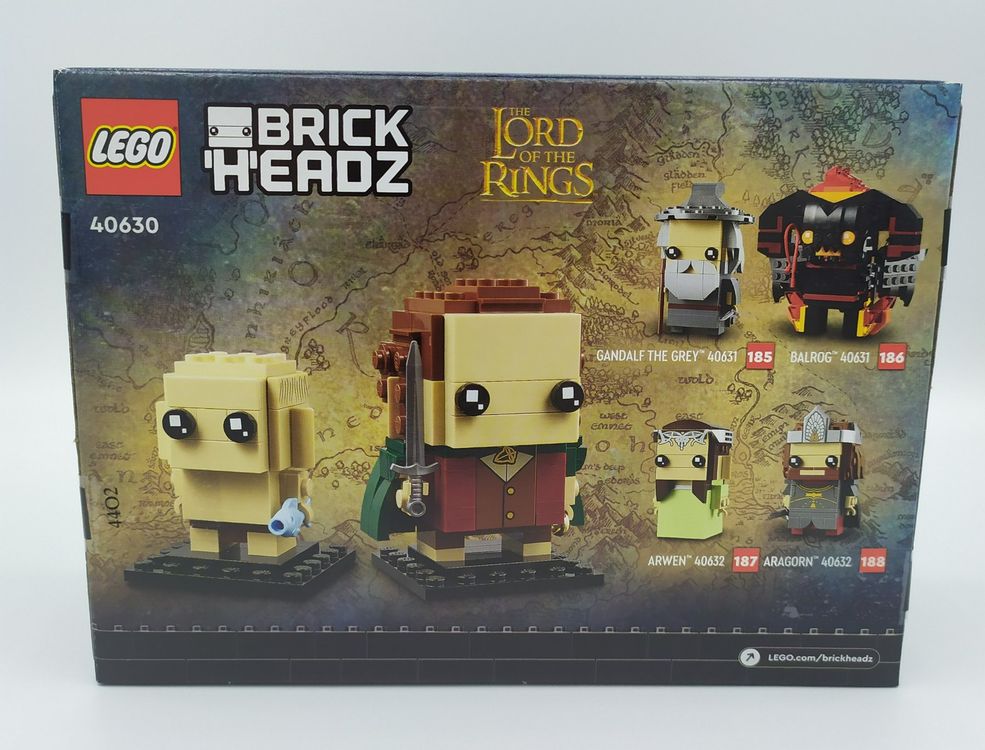 Lego 40630 Herr der Ringe Brickheadz Frodo & Gollum (Neu und ...