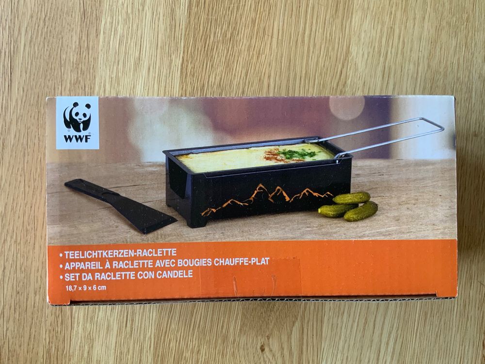 Teelichtkerzen-Raclette / Raclette avec bougies chauffe-plat (Neu und ...