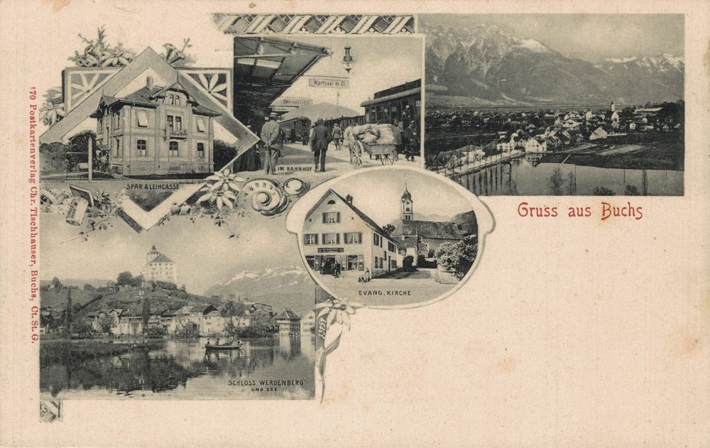 Gruss aus Buchs, Spar- und Leihkasse, Bahnhof, Werdenberg | Kaufen auf Ricardo