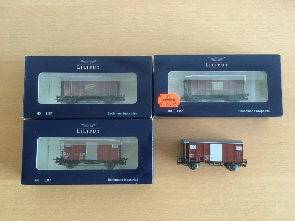 LILIPUT 4 wagons avec essieux alternatif | Kaufen auf Ricardo