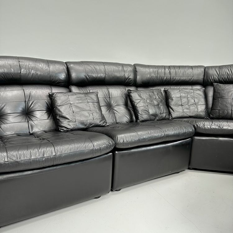 Schwarze Ledersofa Landschaft (Gebraucht) in Uetikon am See für CHF 600 – nur Abholung auf ...