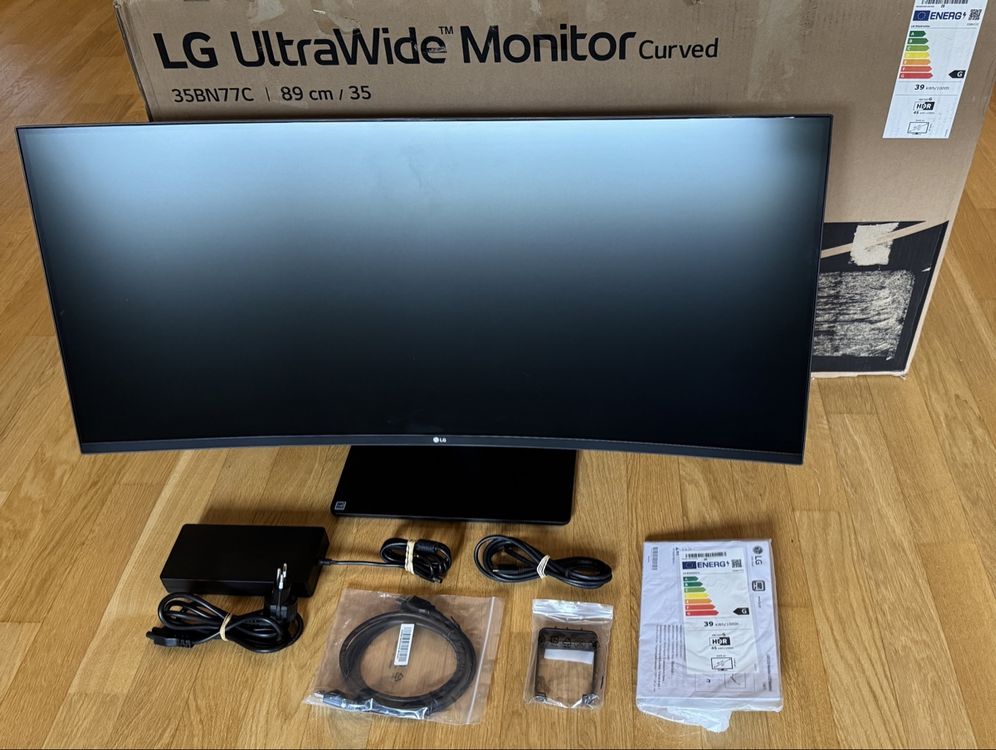 LG UltraWide Monitor 35" Curved 35BN77C-B inkl. Originlverp. (Neu ...